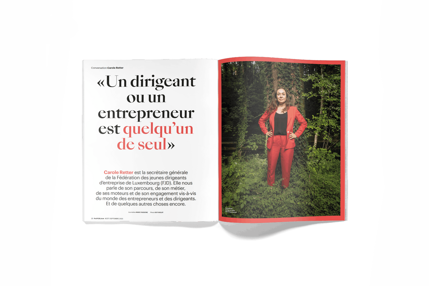 Carole Retter, jeune, dirigeante et engagée, en une de Paperjam ...
