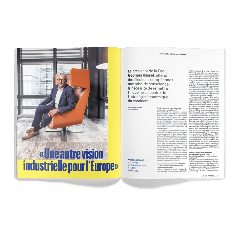 Ce que les entreprises attendent de l’Europe, en une de Paperjam ...