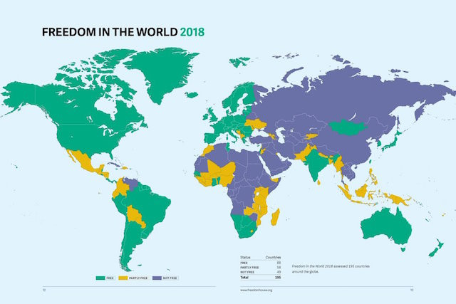 98/100 in 2018 world freedom index | Delano News