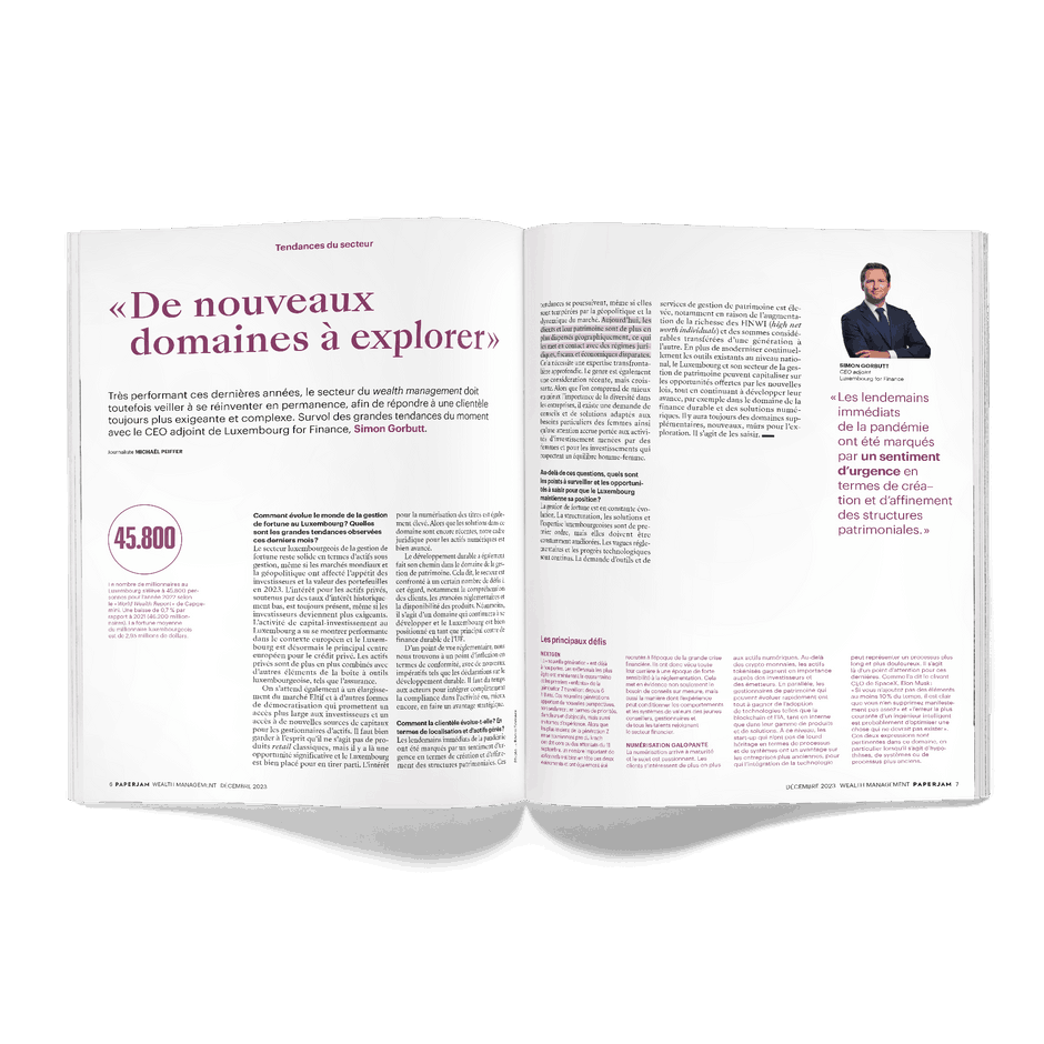 Le wealth management décrypté dans Paperjam | Paperjam News