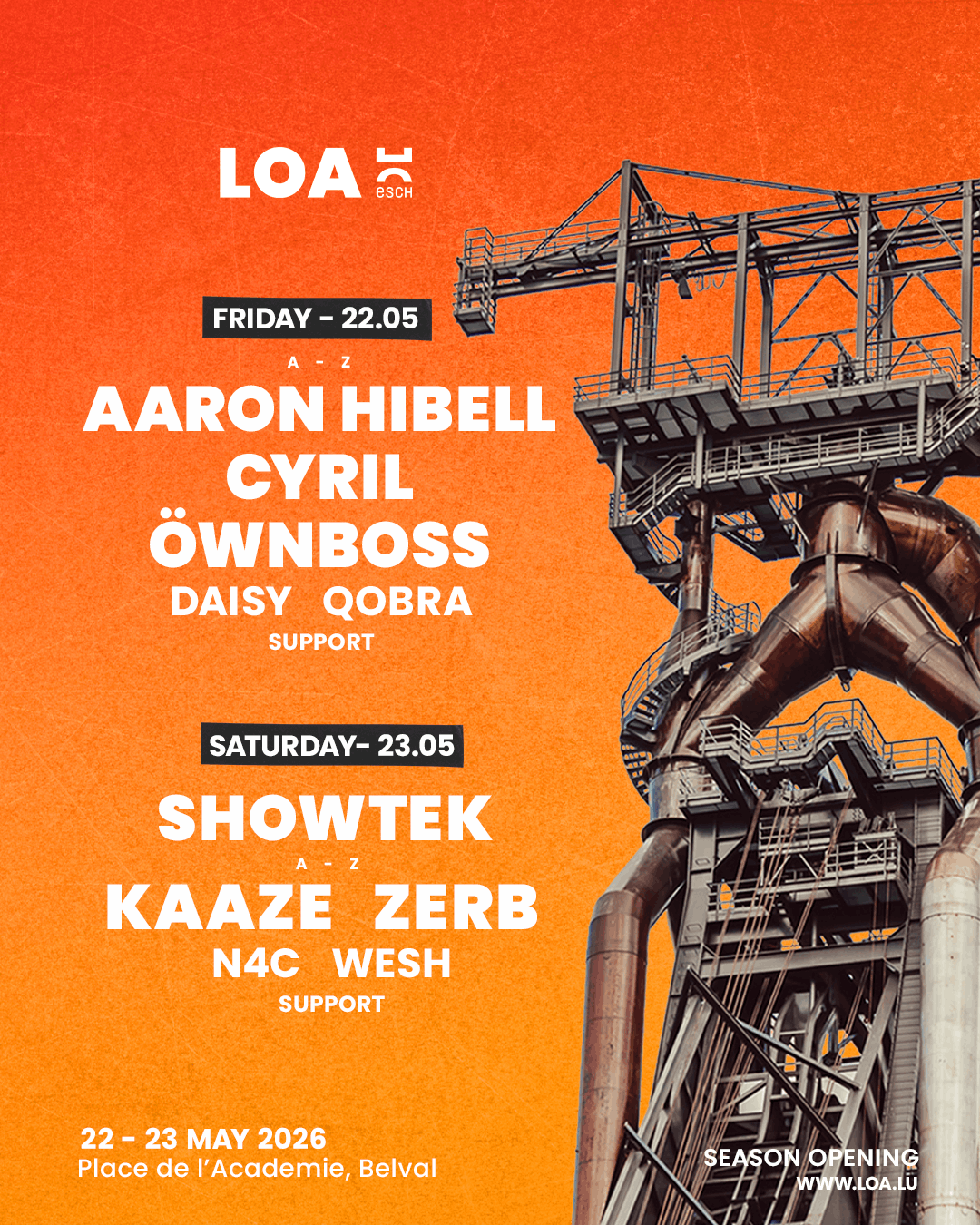 LOA Esch 2026 unveils the programme for its opening festival | Paperjam ...