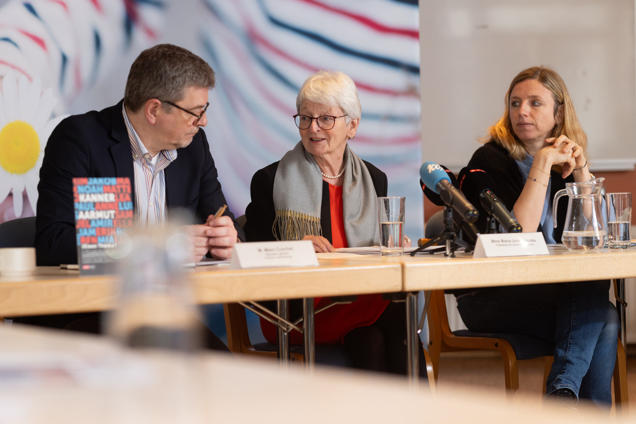 Marie-Josée Jacobs et Marc Crochet devant la commission Caritas ...